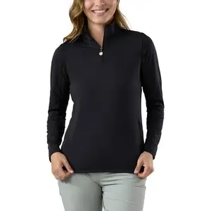 UV SKINZ Quarter Zip Vented Sun Shirt - Black