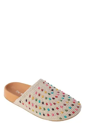 THE SAK Bolinas Crochet Clogs Ecru Multi Beads