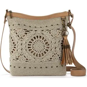 THE SAK Lucia Leather Crossbody Bag - Natural Grey Medallion