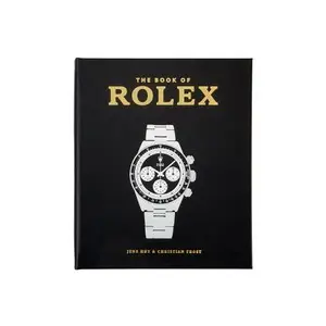 GRAPHIC IMAGE The Book Of Rolex Leather Coffee Table Book - Black
