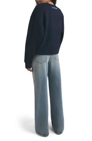 FAVORITE DAUGHTER Favorite Sister Graphic Sweatshirt - Navy