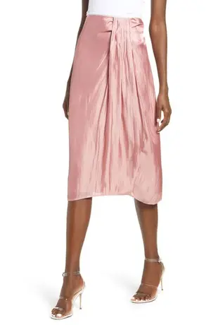 Endless Rose Metallic Draped Skirt