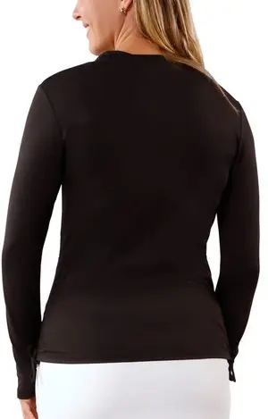 UV SKINZ Long Sleeve Ruched Sun Shirt - Black