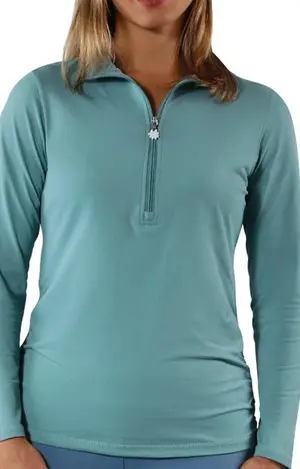 UV SKINZ Long Sleeve Ruched Sun Shirt - River