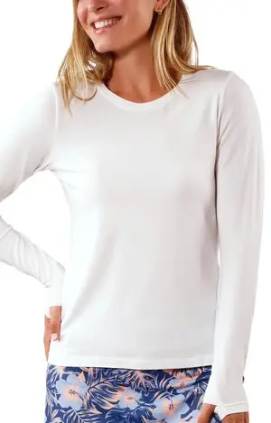 UV SKINZ Long Sleeve Everyday Tee - White