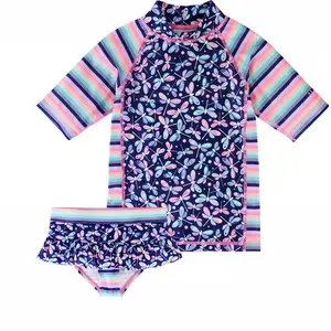 UV SKINZ Short Sleeve Swim Set - Darling Dragonflies