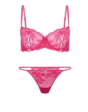 ADORE ME Margeaux Unlined Balconette Bra - Dark Pink