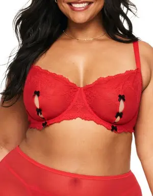ADORE ME Margeaux Unlined Balconette Bra Dark Red