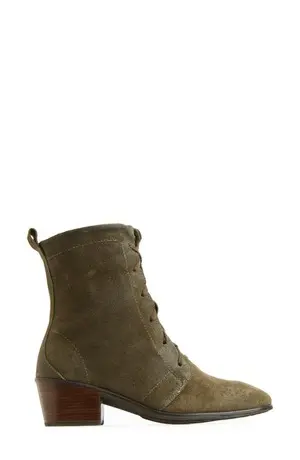 Naot Majesty Lace-up Boots - Oily Olive Suede