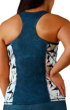 UV SKINZ Racerback Swim Tank - Midnight Garden