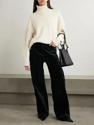 Another Tomorrow Recycled Cashmere And Wool-blend Turtleneck Sweater
