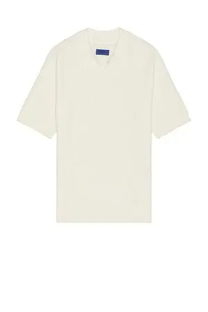 Saturdays Nyc Alex Merino Wool Open Placket Polo - Ivory