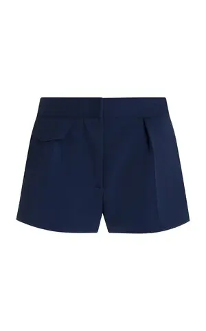 Brandon Maxwell The Nedra Tailored Knit Shorts - Navy