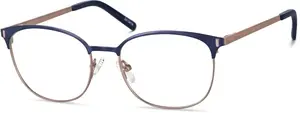 Zenni Retro Browline Eyeglasses - Navy