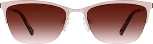 Zenni Retro Rectangle Half Rim Eyeglasses