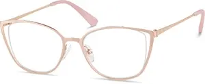 Zenni Cat-eye Full Rim Eyeglasses - Rose Gold