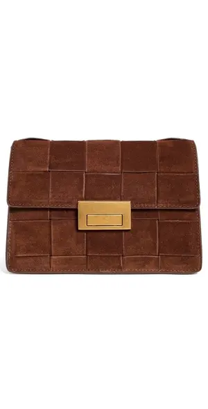 LOEFFLER RANDALL Delphine Leather Clutch - Espresso