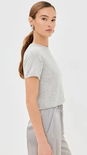 Sablyn Charleston Cashmere Short Sleeve Sweater - Foggy
