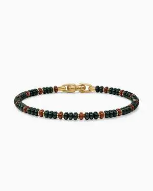 David Yurman David Yurman 18K Yellow Gold Spiritual Beads Bracelet With Lapis Lazuli And Turquoise Bloodstone