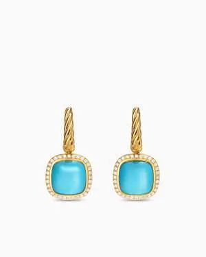 Turquoise Diamond Drop Earrings