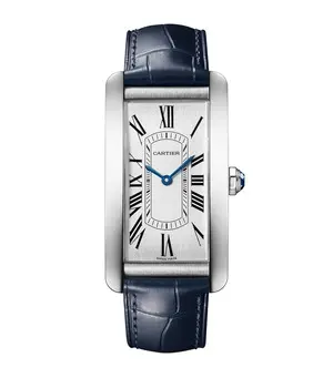 Cartier Large Stainless Steel Tank Américaine Watch - Silver