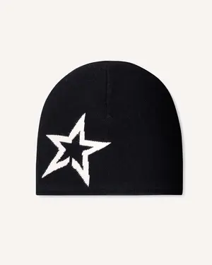 Perfect Moment Logo Star Beanie - Black