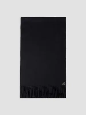Prada Silk And Cashmere Scarf Black