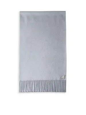 Prada Silk And Cashmere Scarf Grey