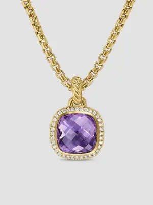 David Yurman Albion Pendant In 18k Yellow Gold - Amethyst