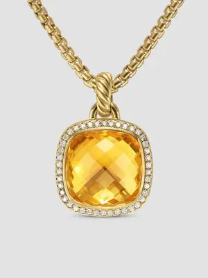 David Yurman Albion Pendant In 18k Yellow Gold Citrine