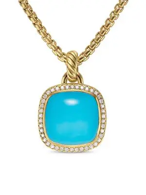 David Yurman Albion Pendant In 18k Yellow Gold - Turquoise