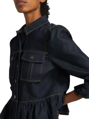 Cinq À Sept Delanie Denim Crop Jacket