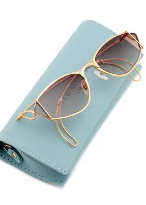 FOR ART'S SAKE Ornate 18kt -plated Cat-eye Sunglasses