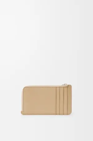 Loewe Knot Coin Cardholder In Shiny Nappa Leather Skin - Beige/lemon