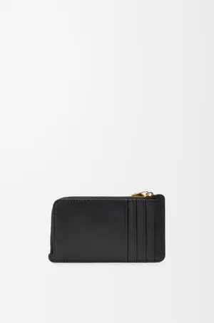Loewe Knot Coin Cardholder In Shiny Nappa Leather Skin - Black/squirrel