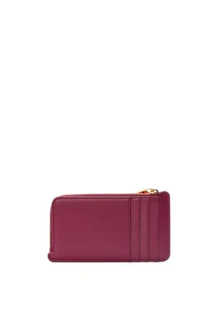 Loewe Knot Coin Cardholder In Shiny Nappa Leather Skin Crimson/maple