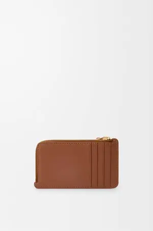 Loewe Knot Coin Cardholder In Shiny Nappa Leather Skin - Tan/papaya