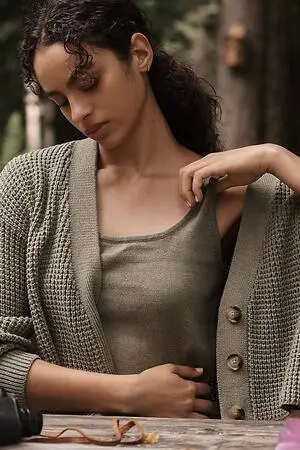 Eberjey Crop Sweater Tank Top Moss