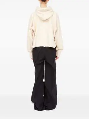 MAISON MARGIELA Logo-embroidered Cotton Hoodie - Neutrals