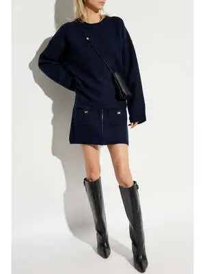 GANNI Knitted Wool Skirt
