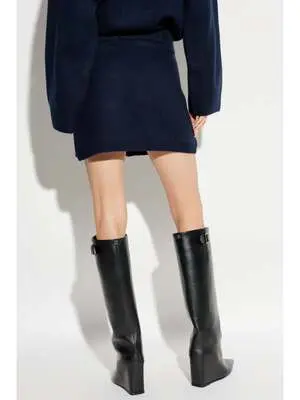 GANNI Knitted Wool Skirt