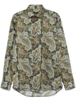 Etro Paisley-print Shirt - Green