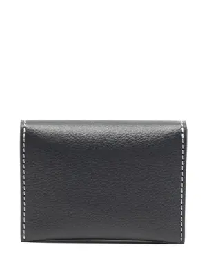 AGNÈS B. Logo Debossed Folded Leather Wallet - Blue