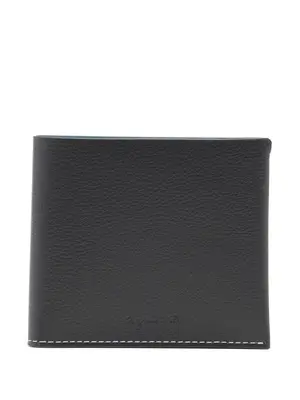 AGNÈS B. Logo Debossed Folded Leather Wallet - Blue