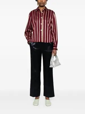 FORTE_FORTE Elasticated-waistband Satin Trousers