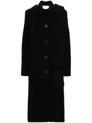 FORTE_FORTE Scarf-detailing Single-breasted Coat