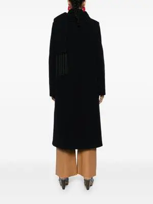 FORTE_FORTE Scarf-detailing Single-breasted Coat