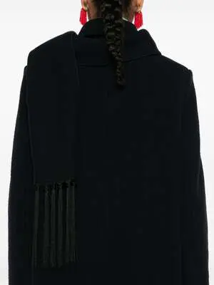 FORTE_FORTE Scarf-detailing Single-breasted Coat
