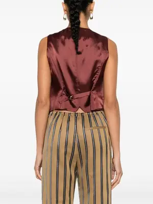 FORTE_FORTE Satin-paneled Waistcoat
