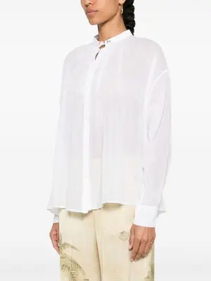 FORTE_FORTE Crystal-embellished Semi-sheer Shirt